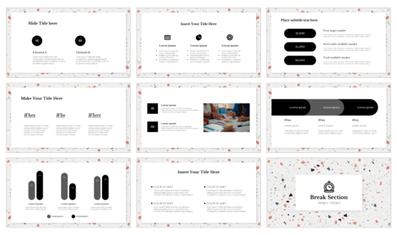 Terrazzo seamless pattern Free Google Slides and PowerPoint Template