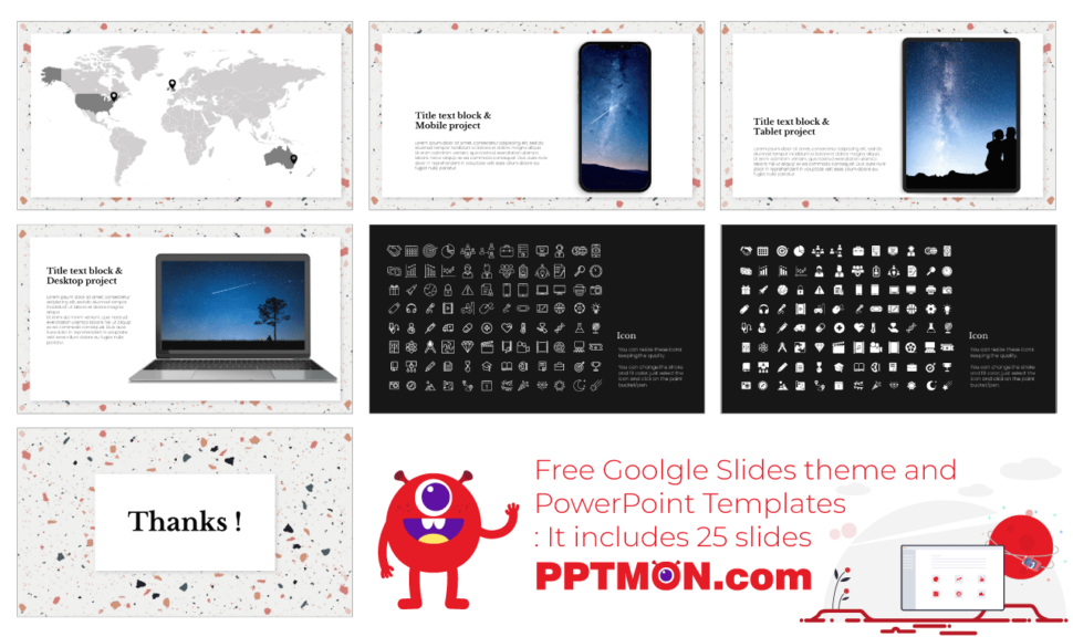 Terrazzo seamless pattern Free Google Slides and PowerPoint Template