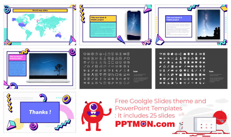 Memphis Design Cover Free Google Slides Theme PowerPoint Template