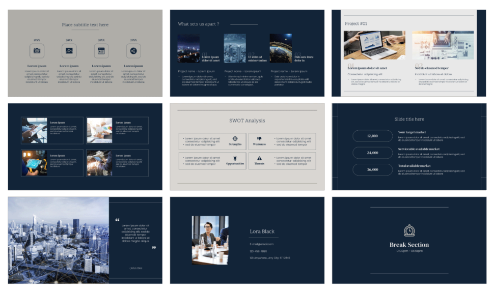 Minimal Company Profile Free Google Slides Theme PowerPoint Template