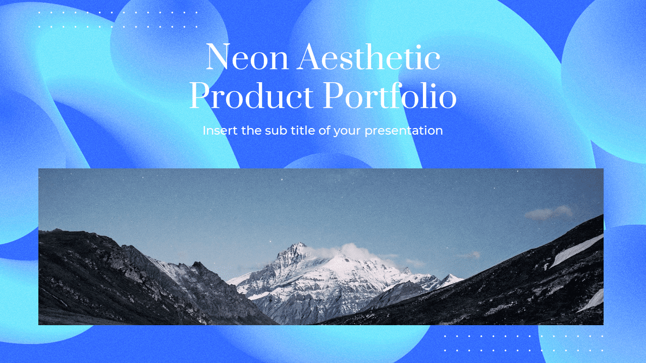 Neon Aesthetic Product Portfolio Free Google Slides PowerPoint Template
