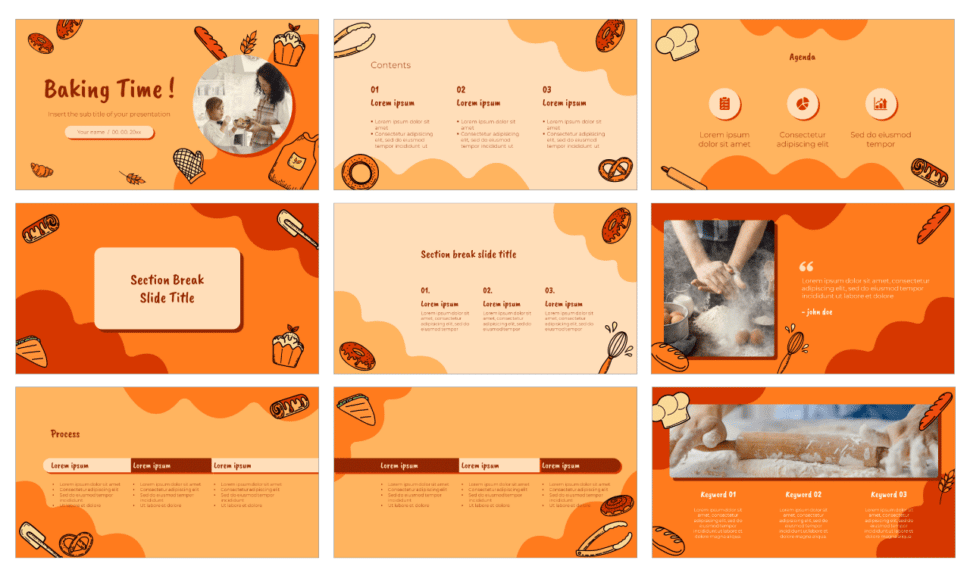 Baking Time Free Presentation Template - Google Slides PowerPoint