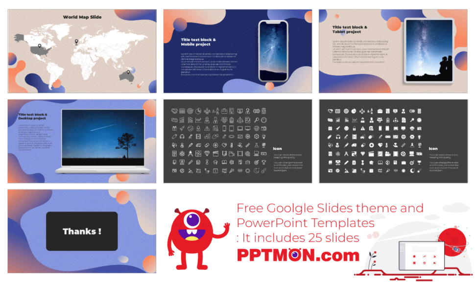 Gradient Organic Patterns Google Slides Theme PowerPoint Template