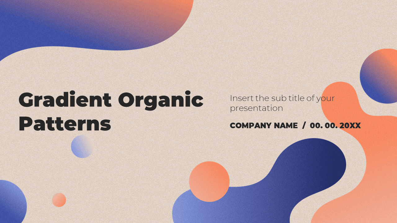 Gradient Organic Patterns Google Slides Theme PowerPoint Template