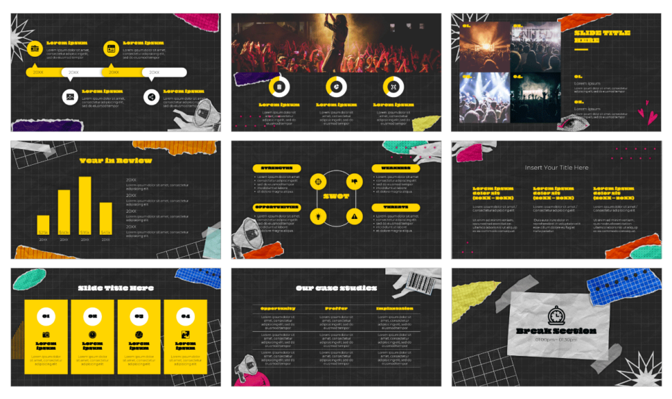 Vintage Collage Art Free Google Slides Theme PowerPoint Template