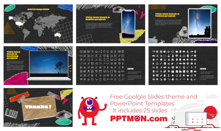 Vintage Collage Art Free Google Slides Theme PowerPoint Template