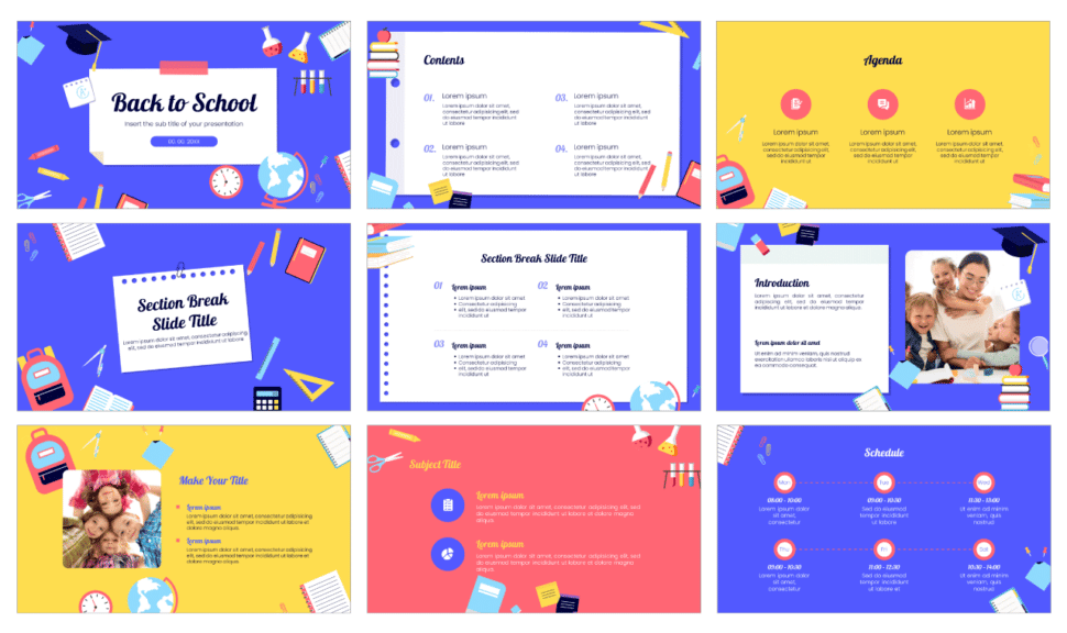 Back To School Free Presentation Template - Google Slides PowerPoint