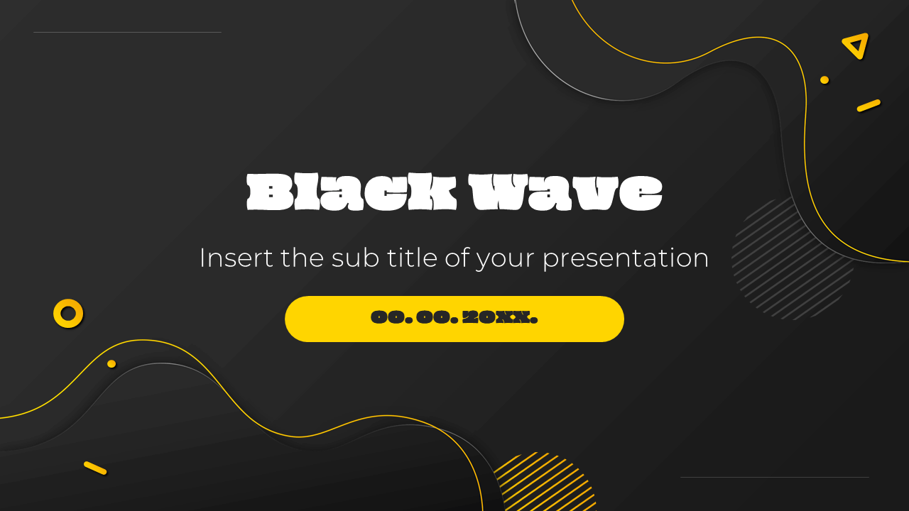 Black Wave Free Google Slides Theme PowerPoint Template