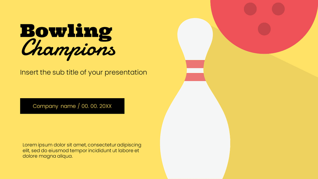 Bowling - Free Powerpoint templates and Google Slides themes