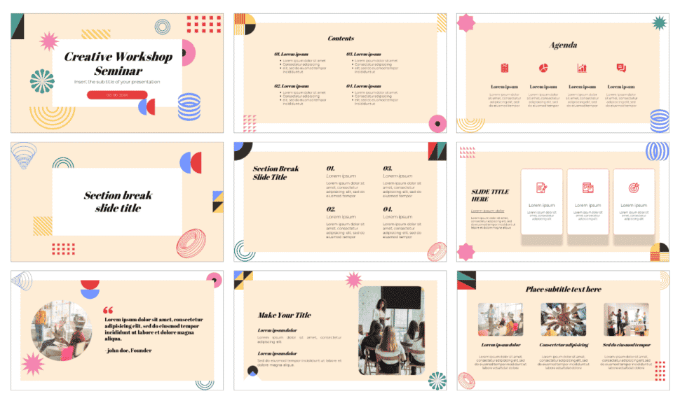 Creative Workshop Seminar Free Google Slides PowerPoint Template
