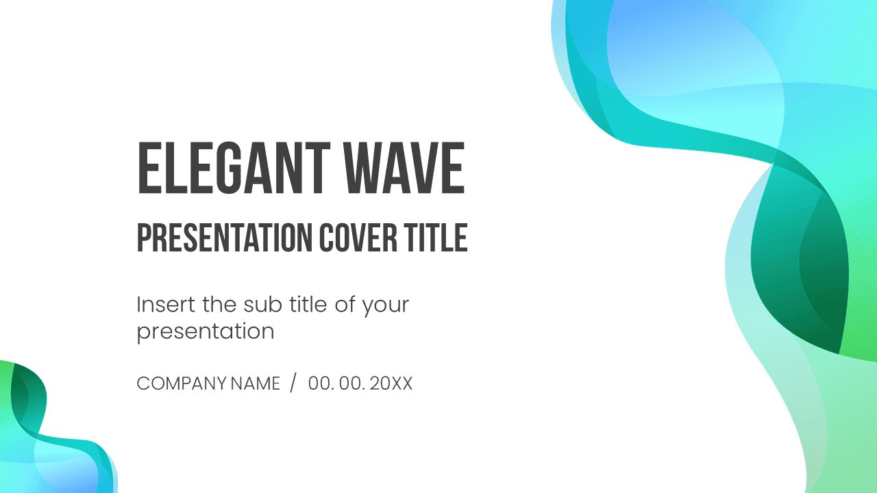 Elegant Wave Free Google Slides Theme PowerPoint Template