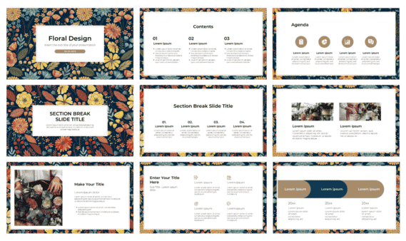 Floral Design Free Google Slides Theme PowerPoint Template