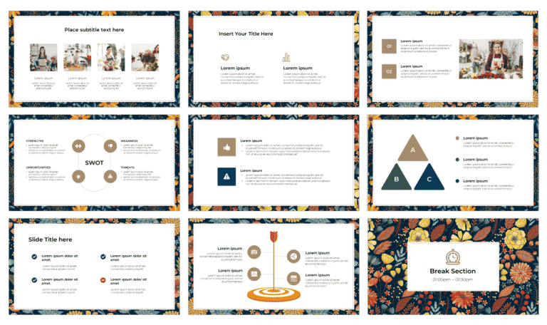 Floral Design Free Google Slides Theme PowerPoint Template