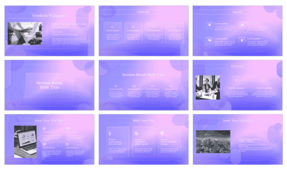 Gradient Wallpaper Free Google Slides and PowerPoint Template