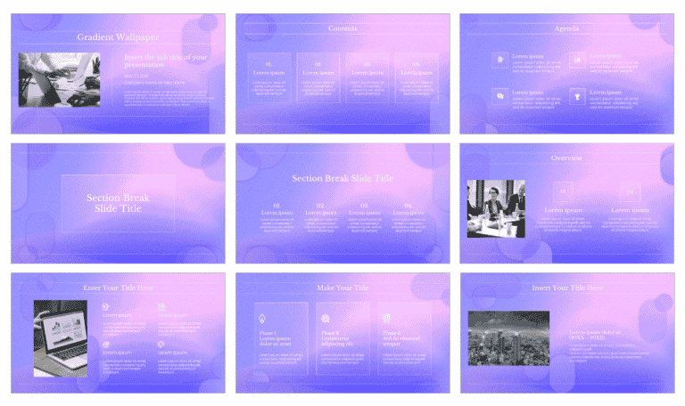 Gradient Wallpaper Free Google Slides and PowerPoint Template