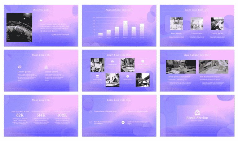 Gradient Wallpaper Free Google Slides and PowerPoint Template