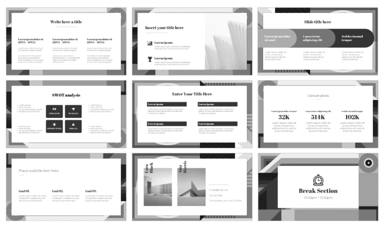 Grayscale Newsletter Free Presentation Template