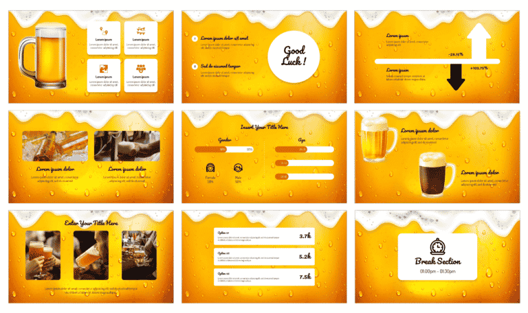 International Beer Day Google Slides Theme PowerPoint Template
