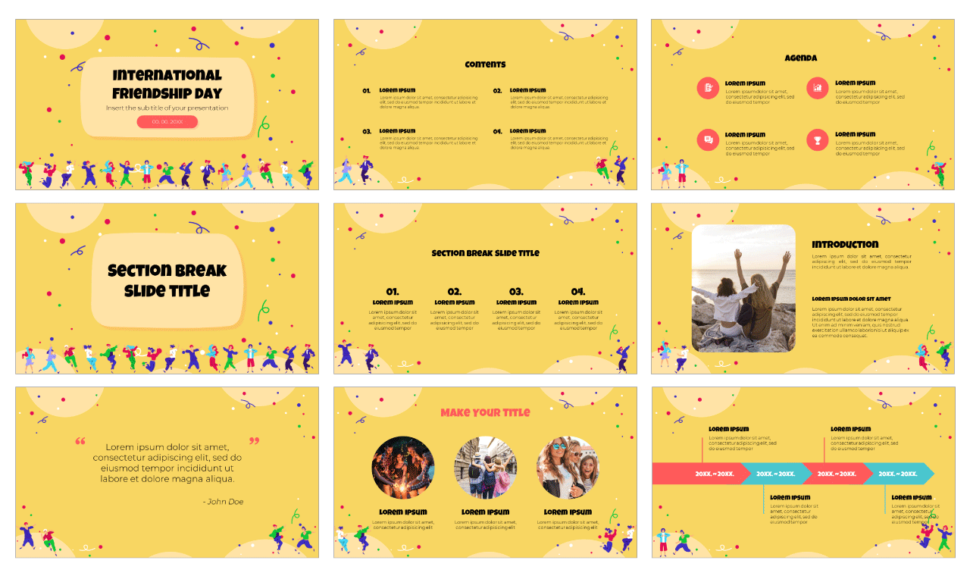 International Friendship Day Google Slides Theme PowerPoint Template