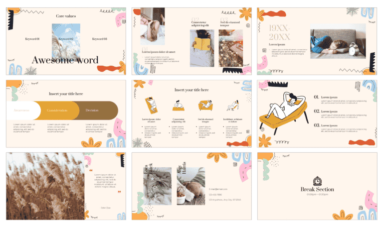 Lazy Day Free Google Slides Theme PowerPoint Template