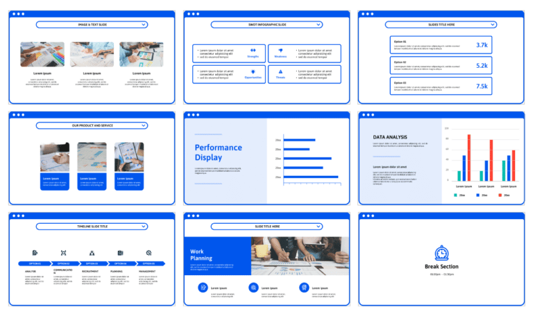 Simple Browser Free Google Slides Theme PowerPoint Template