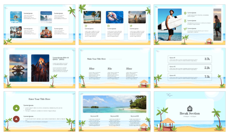 Summer Beach Vacation Free Google Slides Theme PowerPoint Template
