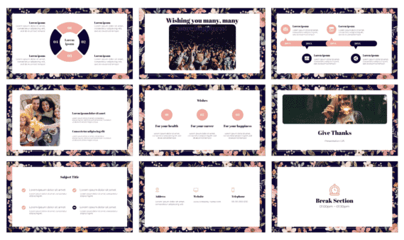 Sweet Sixteen Free Presentation Template