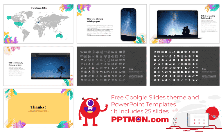 Tropical Leaf Free Google Slides Theme PowerPoint Template