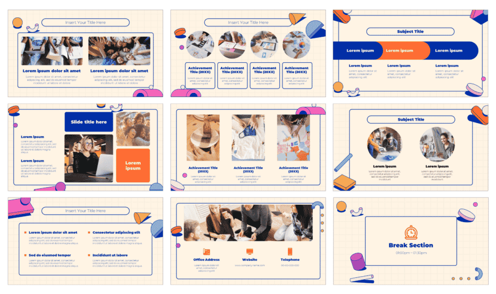 Vibrant Geometric Shape Free Google Slides Theme PowerPoint Template