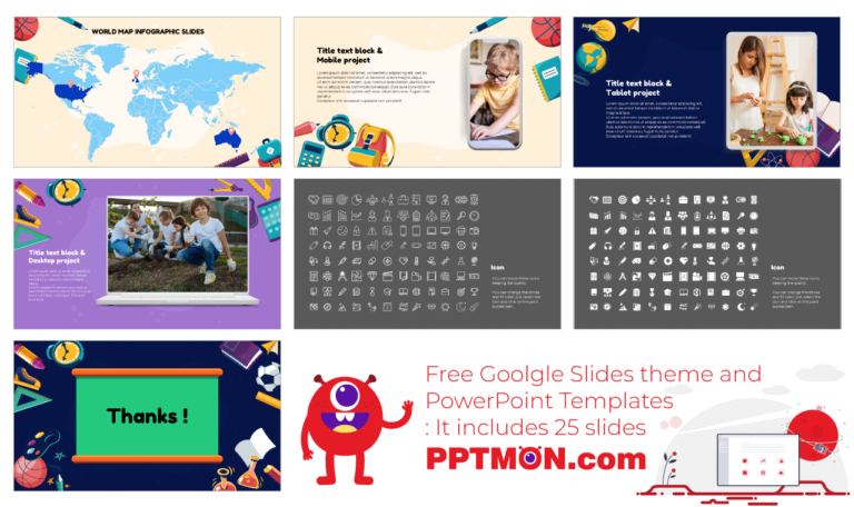 Colorful Back to School Free Google Slides PowerPoint Template