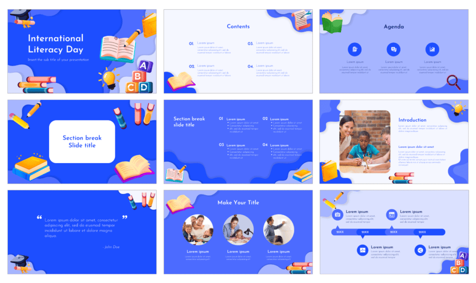 Literacy Day Free Google Slides Theme and PowerPoint Template