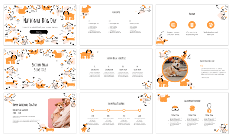 National Dog Day Free Google Slides Theme PowerPoint Template
