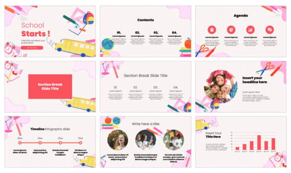 School Starts Free Google Slides Theme PowerPoint Template