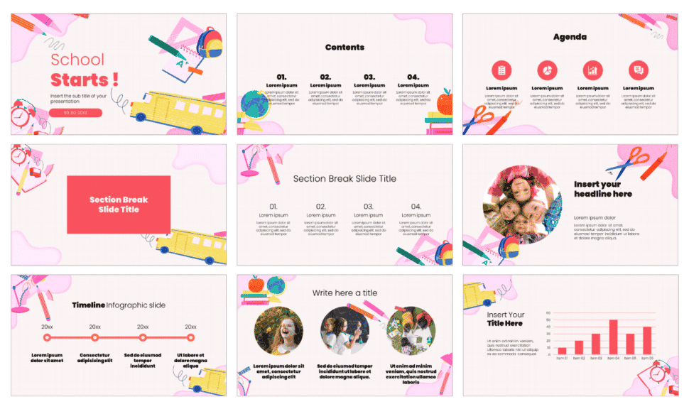 School Starts Free Google Slides Theme PowerPoint Template