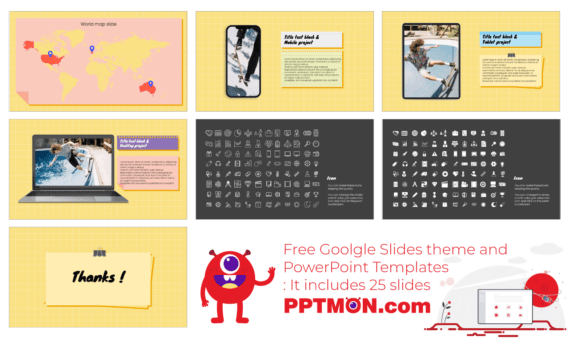 Simple Index Card Free Google Slides PowerPoint Template