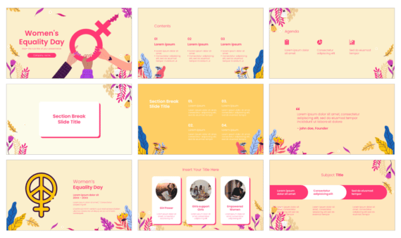 Women's Equality Day Free Google Slides PowerPoint Template