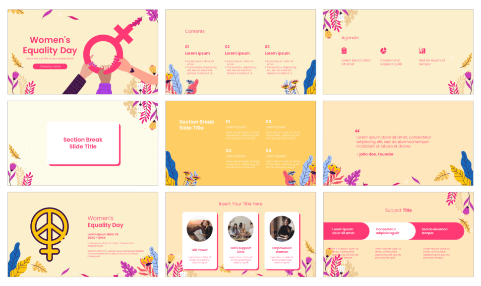 Women's Equality Day Free Google Slides PowerPoint Template