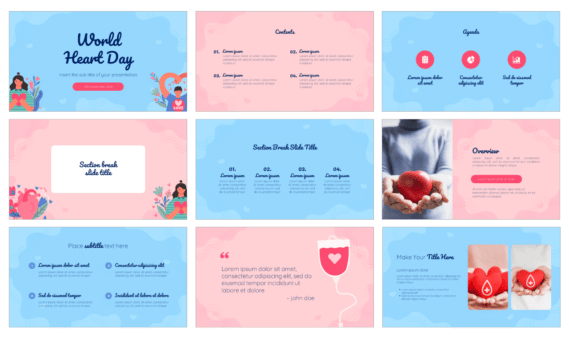 World Heart Day Free Google Slides Theme PowerPoint Template