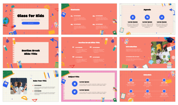 Class for Kids Free Google Slides Theme PowerPoint Template
