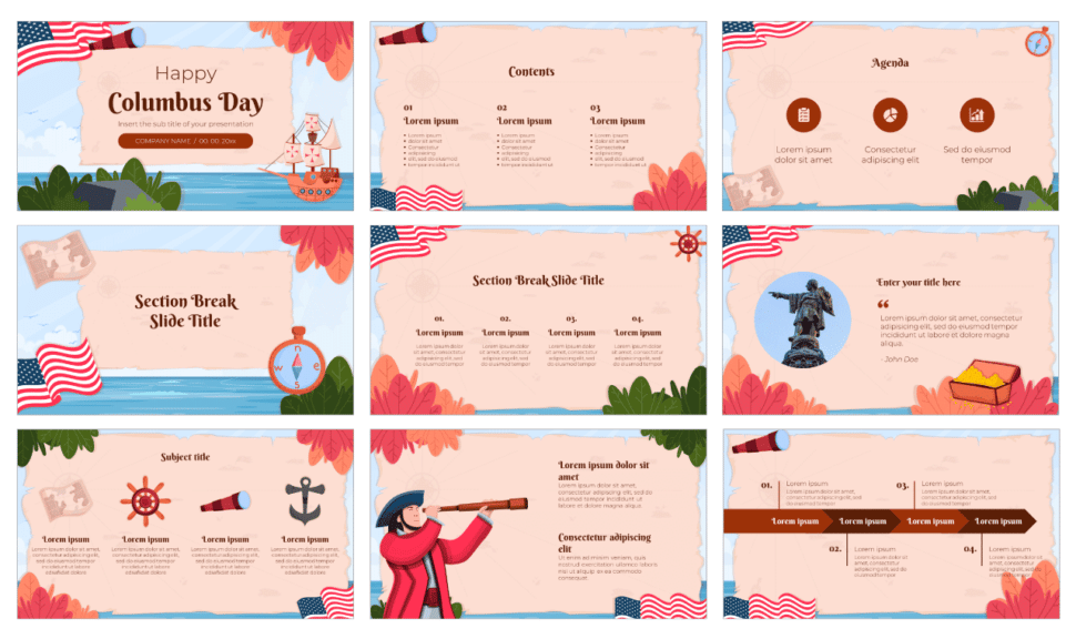 Columbus Day Free Google Slides Theme PowerPoint Template