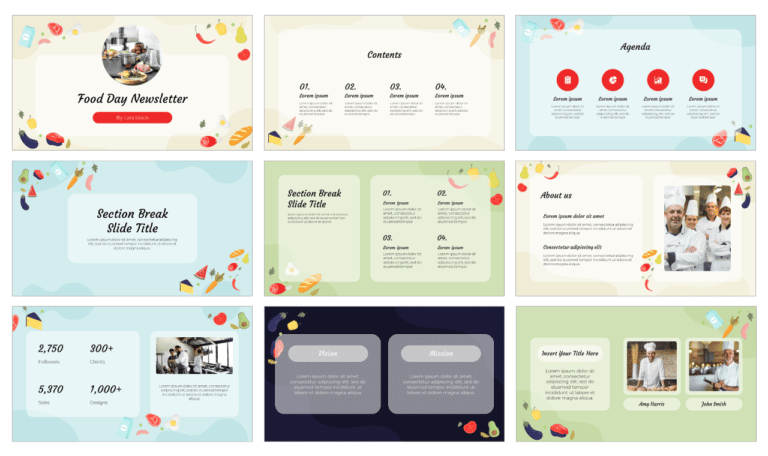 Food Day Newsletter Free Google Slides and PowerPoint Template