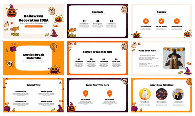 Halloween Decoration IDEA Google Slides PowerPoint Template