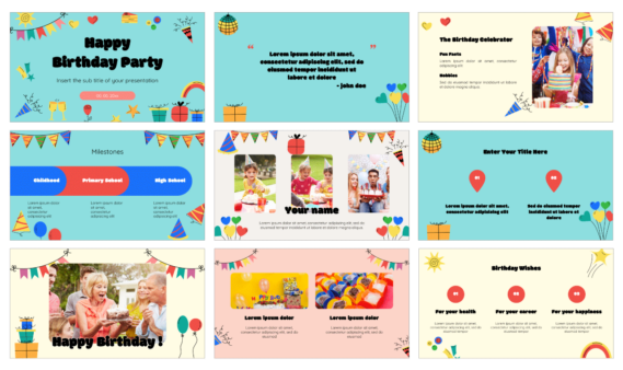 Happy Birthday Party Free Google Slides and PowerPoint Template