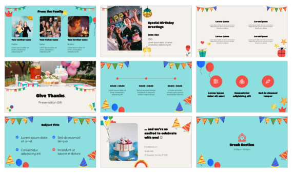 Happy Birthday Party Free Google Slides and PowerPoint Template