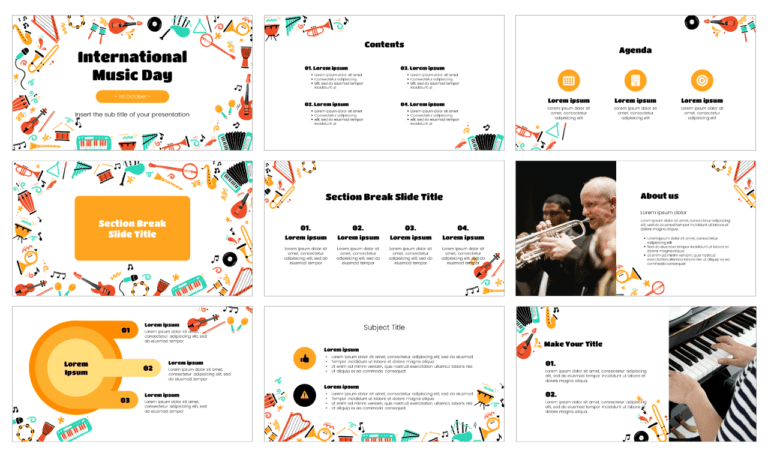 International Music Day Free Google Slides Powerpoint Template