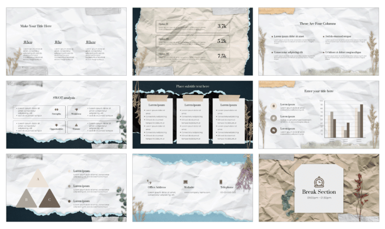 Vintage Paper Collage Free Google Slides PowerPoint Template