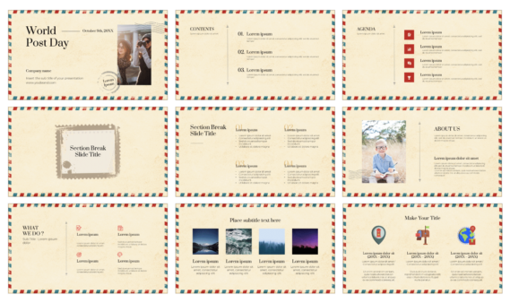World Post Day Free Google Slides Theme PowerPoint Template
