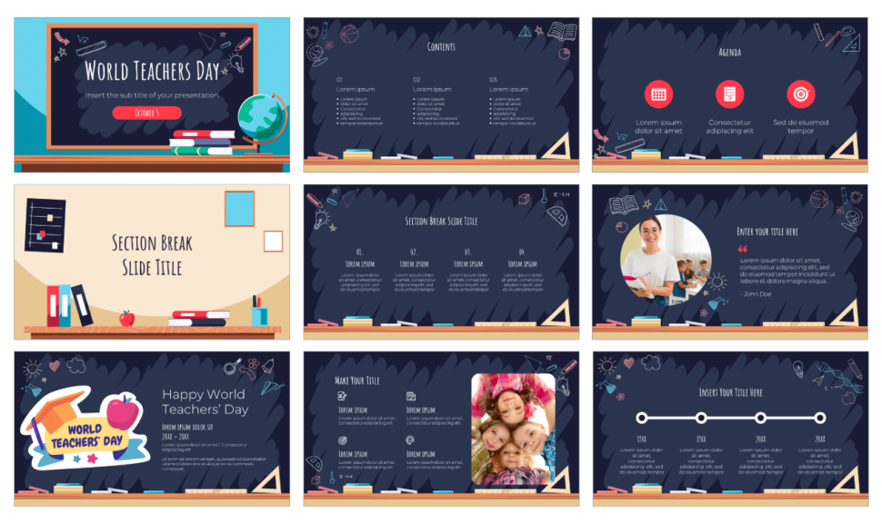 World Teachers Day Free Google Slides PowerPoint Template
