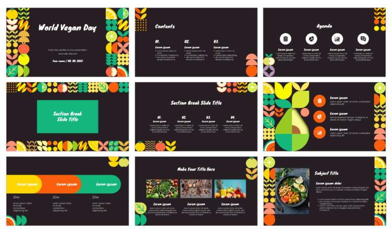 World Vegan Day Free Google Slides Theme PowerPoint Template