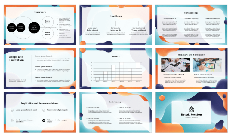 Abstract Waves Thesis Free Google Slides PowerPoint Template